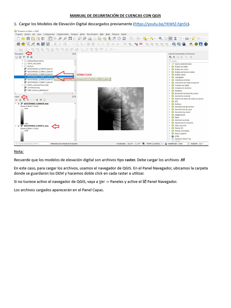 Manual de Delimitación de Cuencas Con Qgis | PDF
