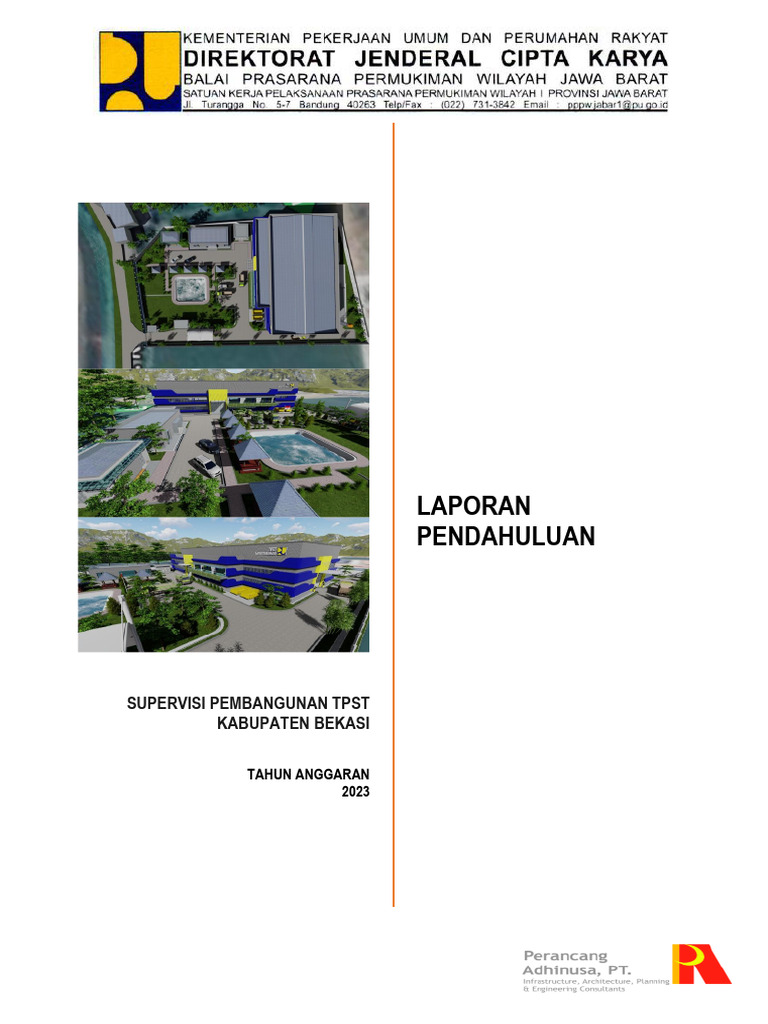 LAPORAN PENDAHULUAN SUPERVISI TPST BEKASI 2023 | PDF