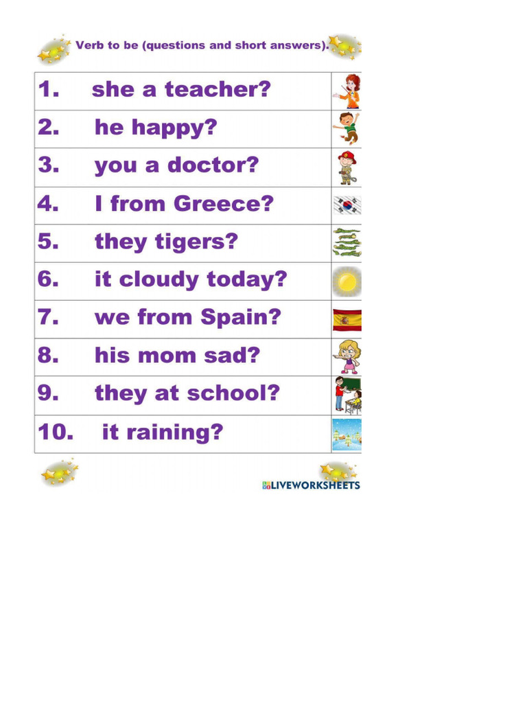 792 VERB TO BE Questions | PDF