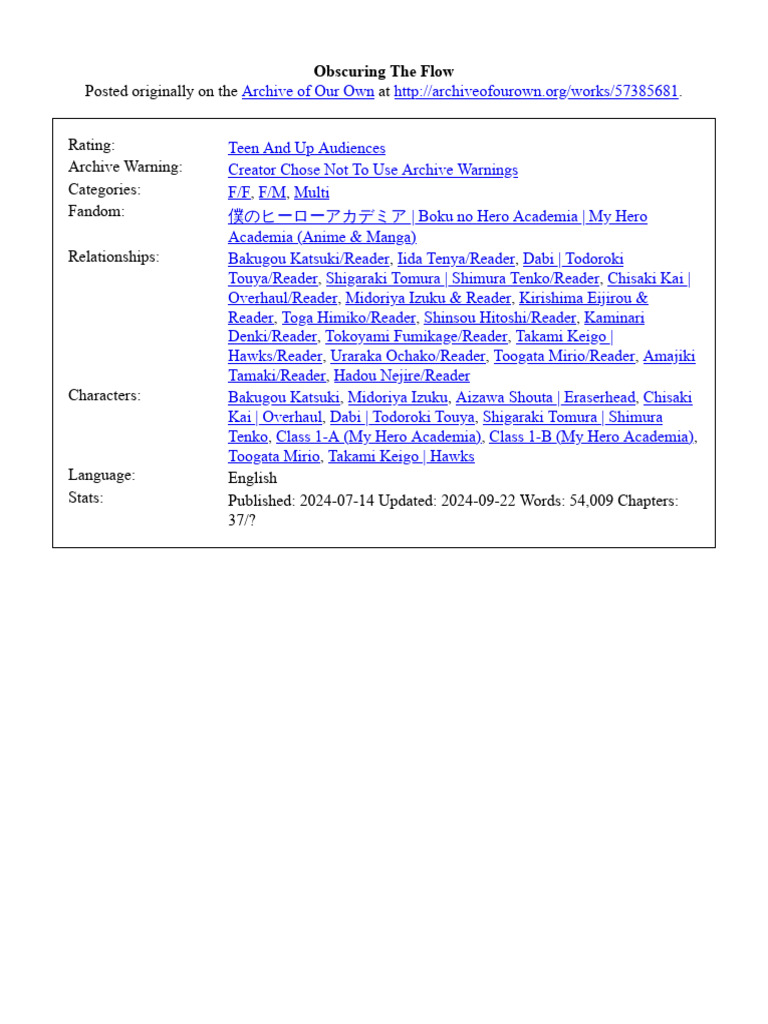 Obscuring the Flow | PDF