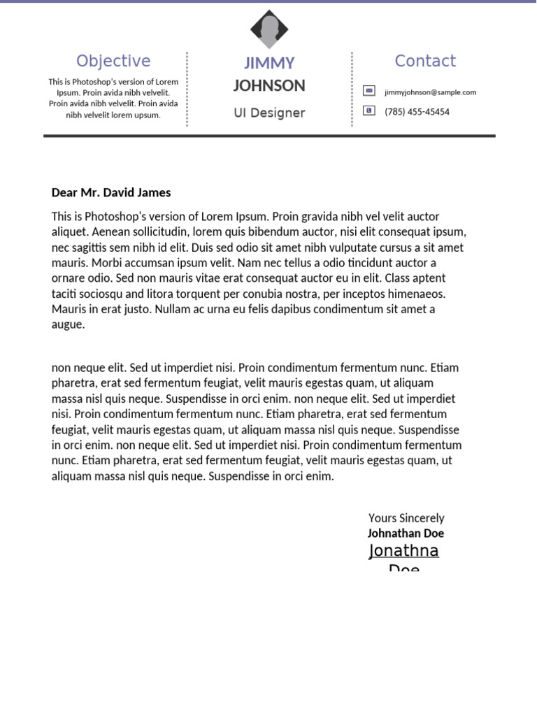Cover Letter Color 2 US Letter | PDF