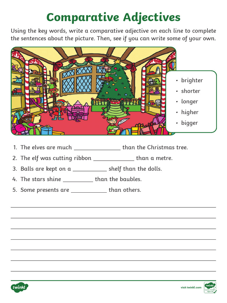 Comparative Adjectives for Christmas | PDF