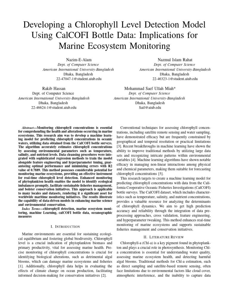 CalCOFI Machine Learning Model | PDF | Mean Squared Error | Errors And Residuals