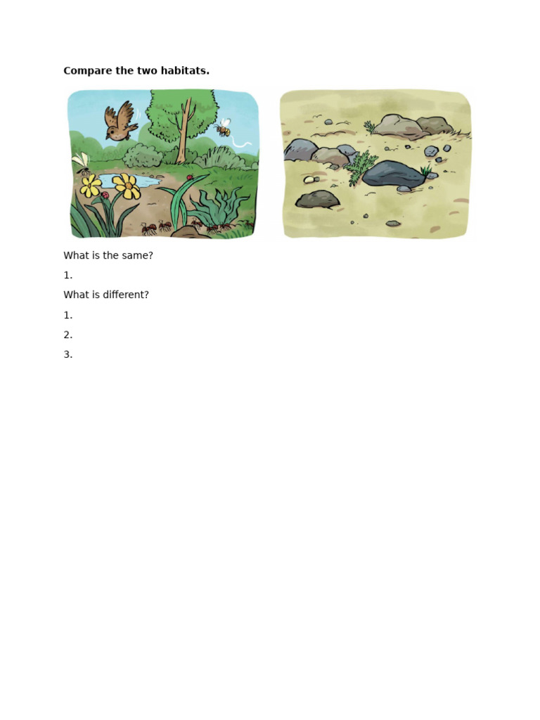 Compare The Two Habitats | PDF