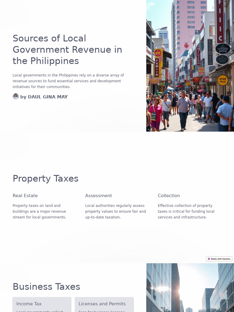 Local Government Revenue Sources PH | PDF | Taxes | Public–Private ...