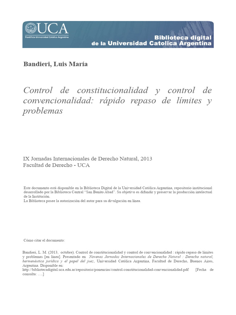 Control de Constitucionalidad y Convencionalidad | PDF | Constitución ...