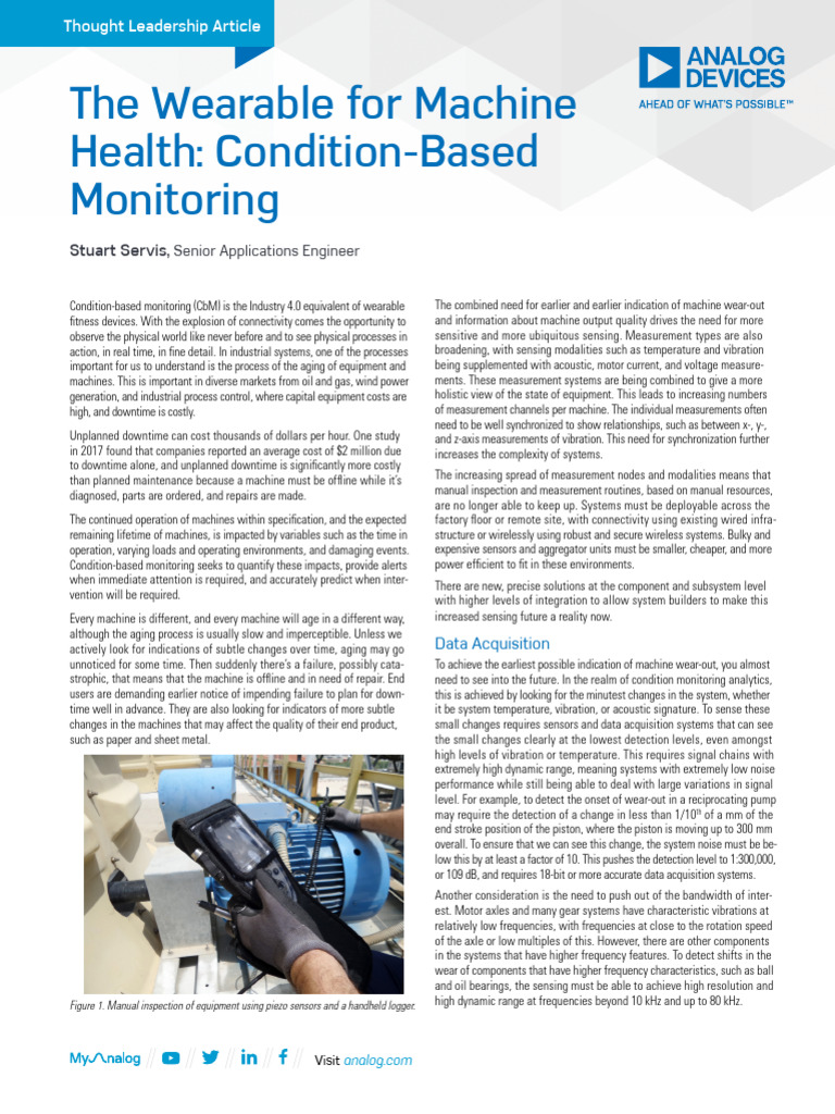 The Wearable For Machine Health Condition Based Monitoring | PDF ...