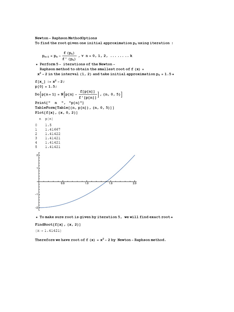 Newton - Raphson Method | PDF