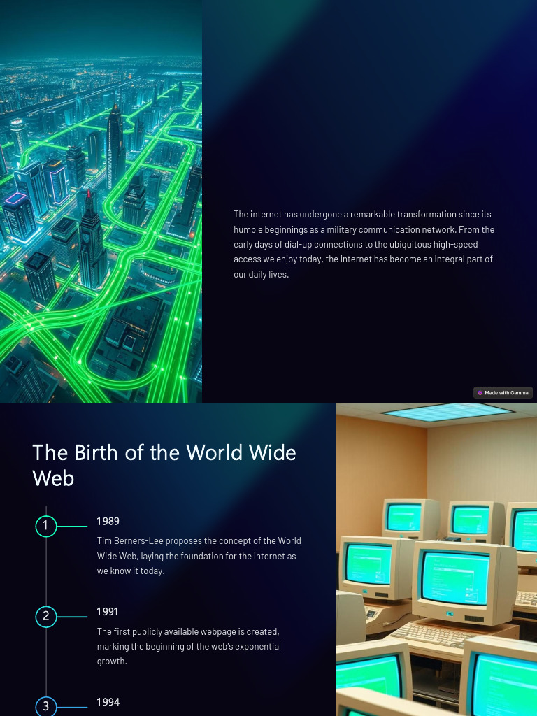 The Internet's Evolution and Milestones | PDF | Internet | World Wide Web