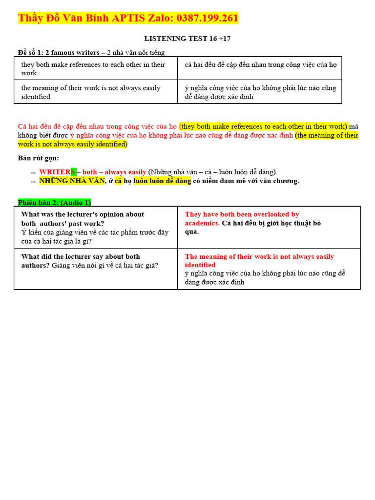 Listening Q16+17 | PDF