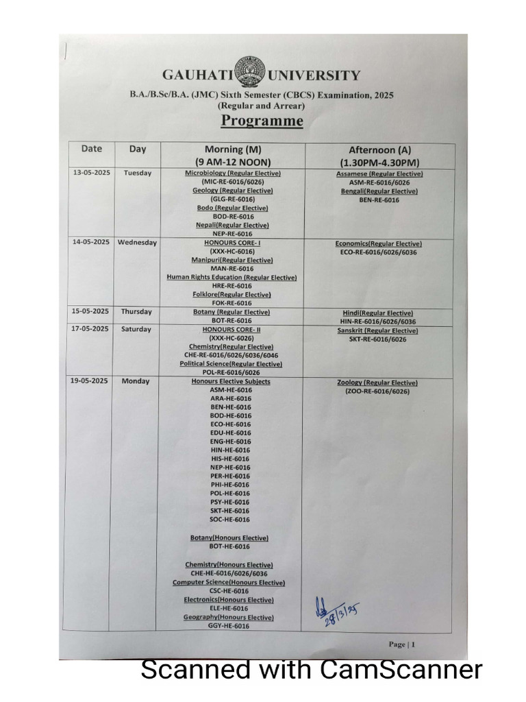 BA BSC Programme 29-3-25 | PDF