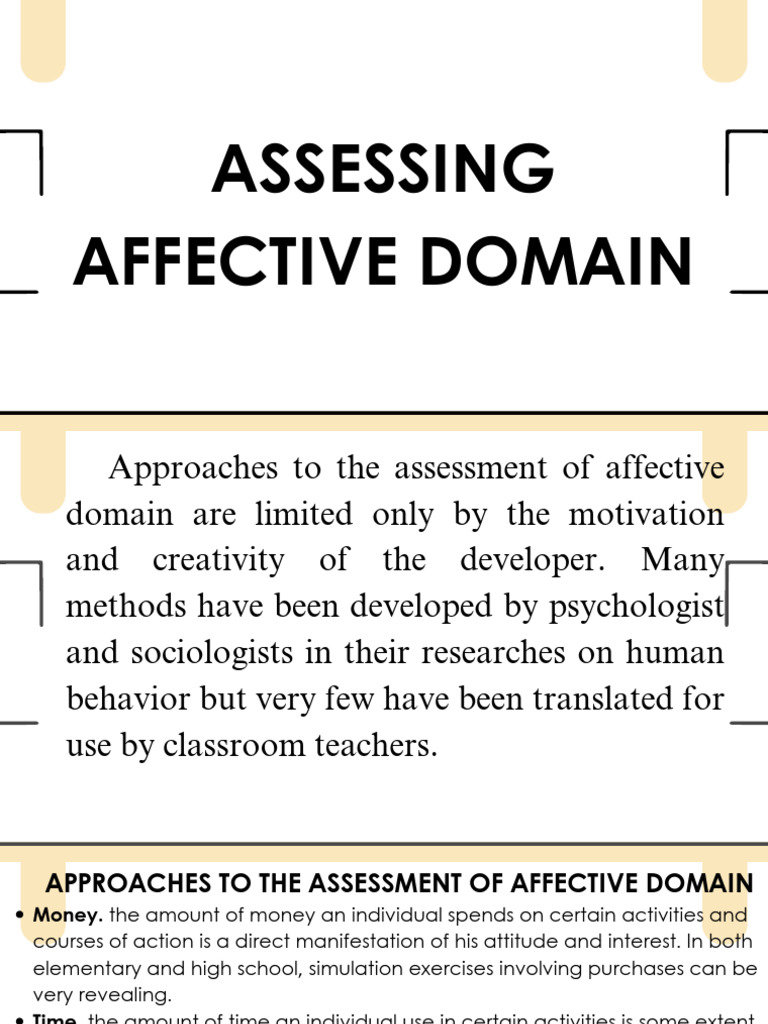 Assessing Affective Domain 20250410 141916 0000 | PDF | Attitude ...