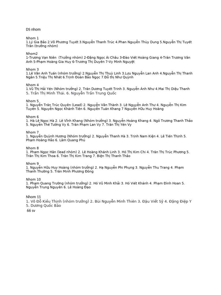 DS nhom PTDB TTC 2025 updated 26t2 | PDF