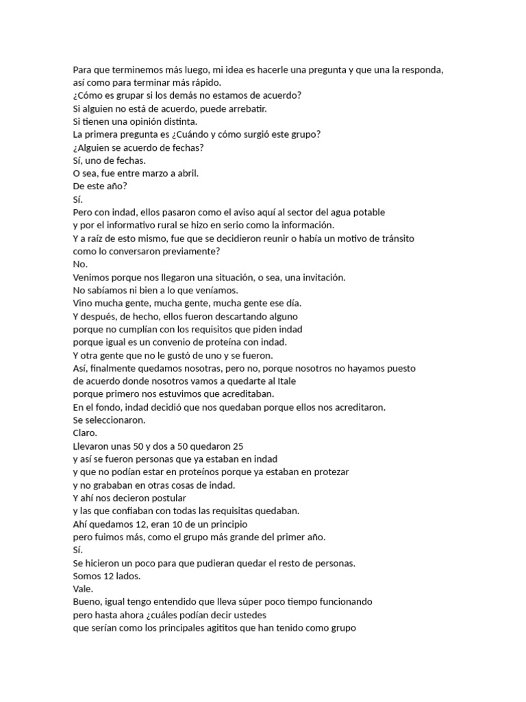 Entrevista Orga Ii | PDF