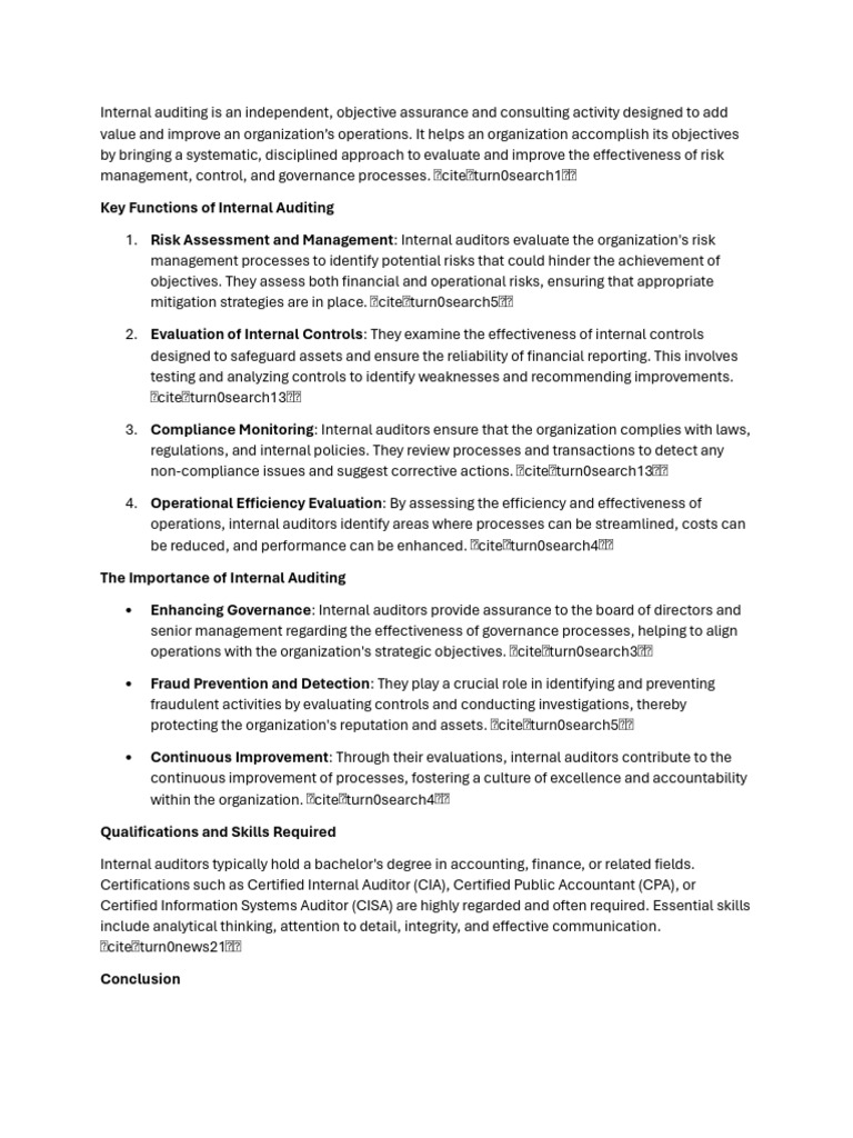 Key Functions of Internal Auditing | PDF | Internal Audit | Audit