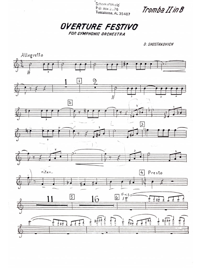 Trumpet 2 Festive Overture | PDF