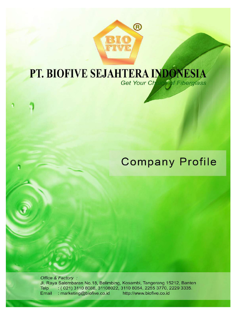 Company Profile PT Biofive Sejatera Indonesia 2020 | PDF
