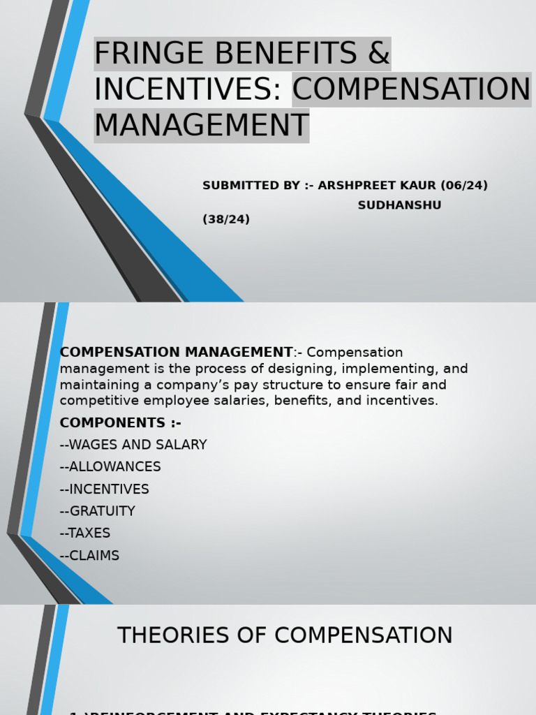 Fringe Benefits & Incentives | PDF | Employee Benefits | Compensation ...