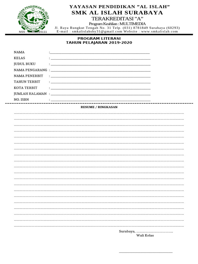 FORMAT LITERASI | PDF