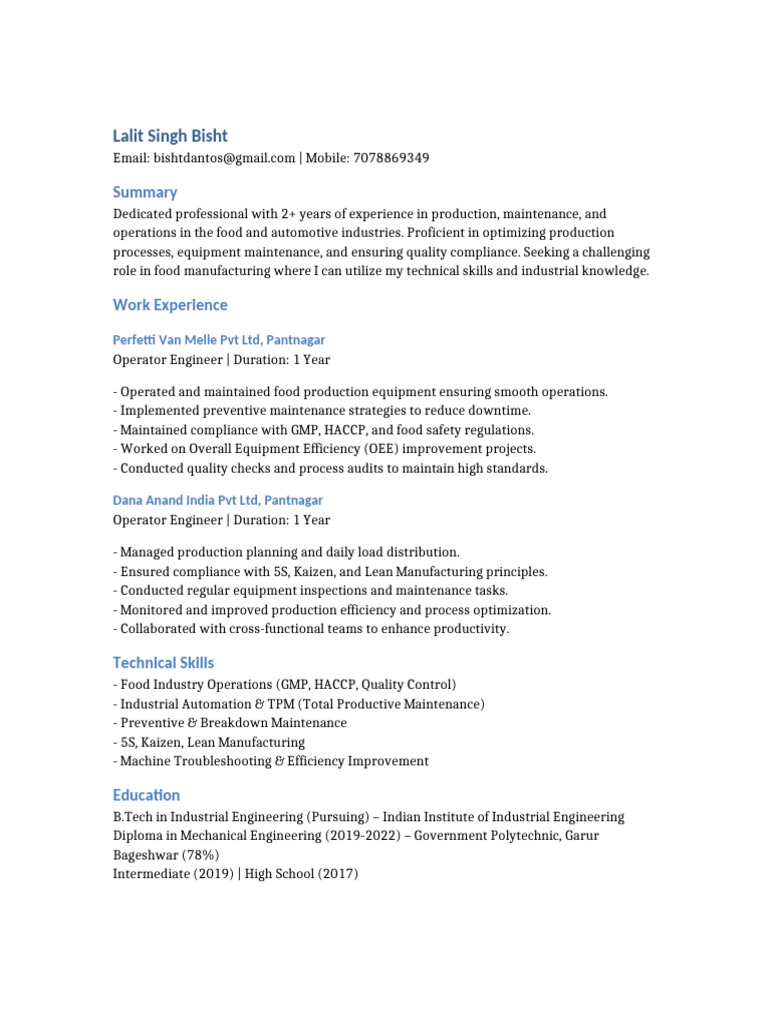 Lalit_Singh_Bisht_Resume (2) | PDF