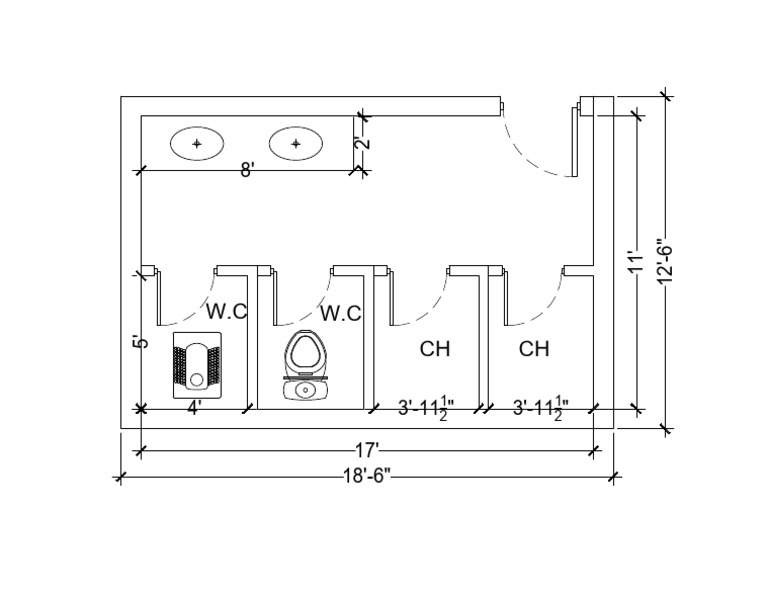 Washroom Drawing-Model - PDF 3 | PDF