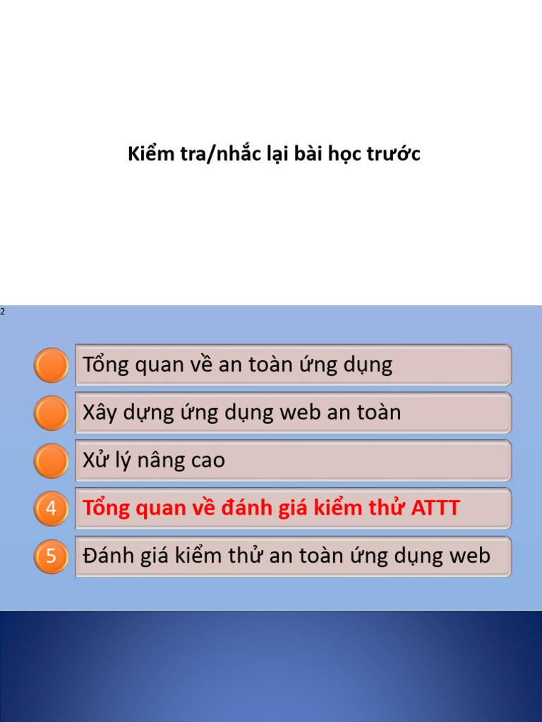 Bai 4. Tổng Quan Về Đánh Giá Kiểm Thử ATTT | PDF