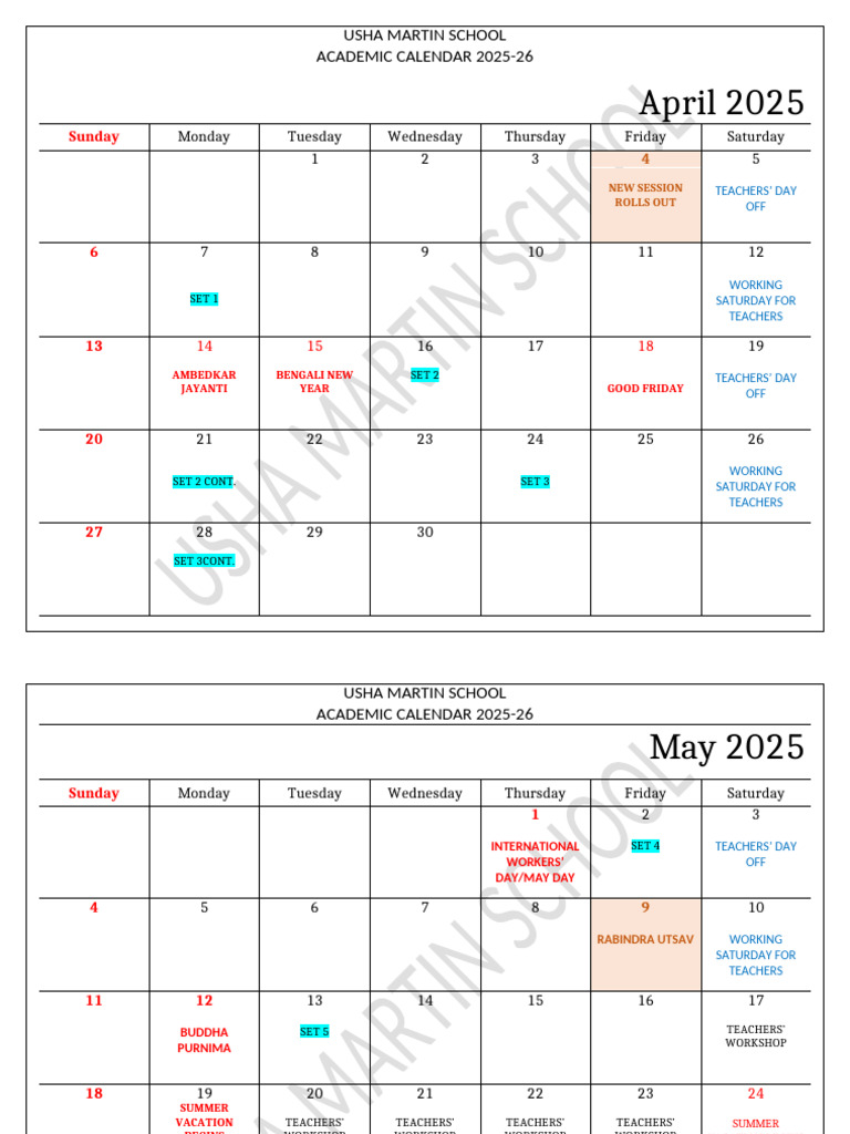 Academic Calender 25-26 For Students | PDF | Academic Term | Public ...