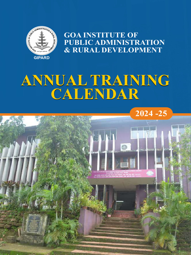 GIPARD Annual Training Calender 2024 25 Final Compressed1 | PDF