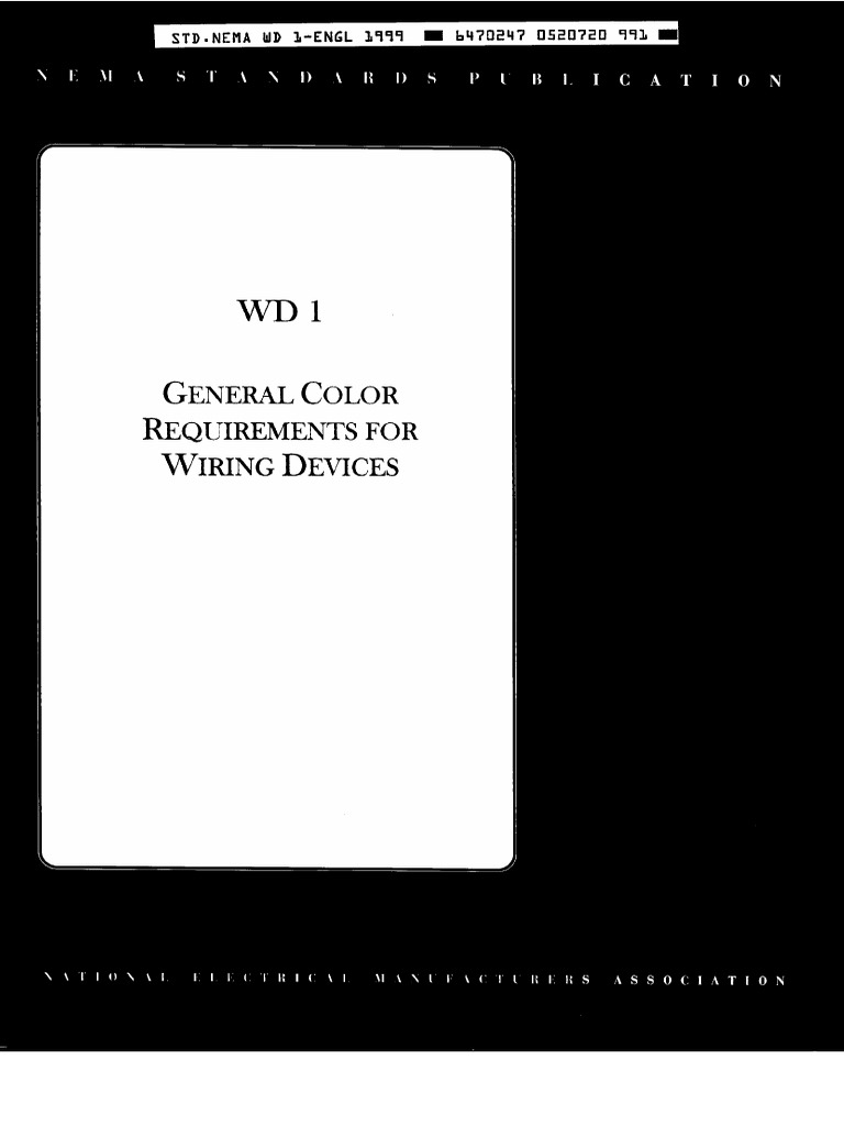 NEMA WD 1 Color Coding For Wiring | PDF