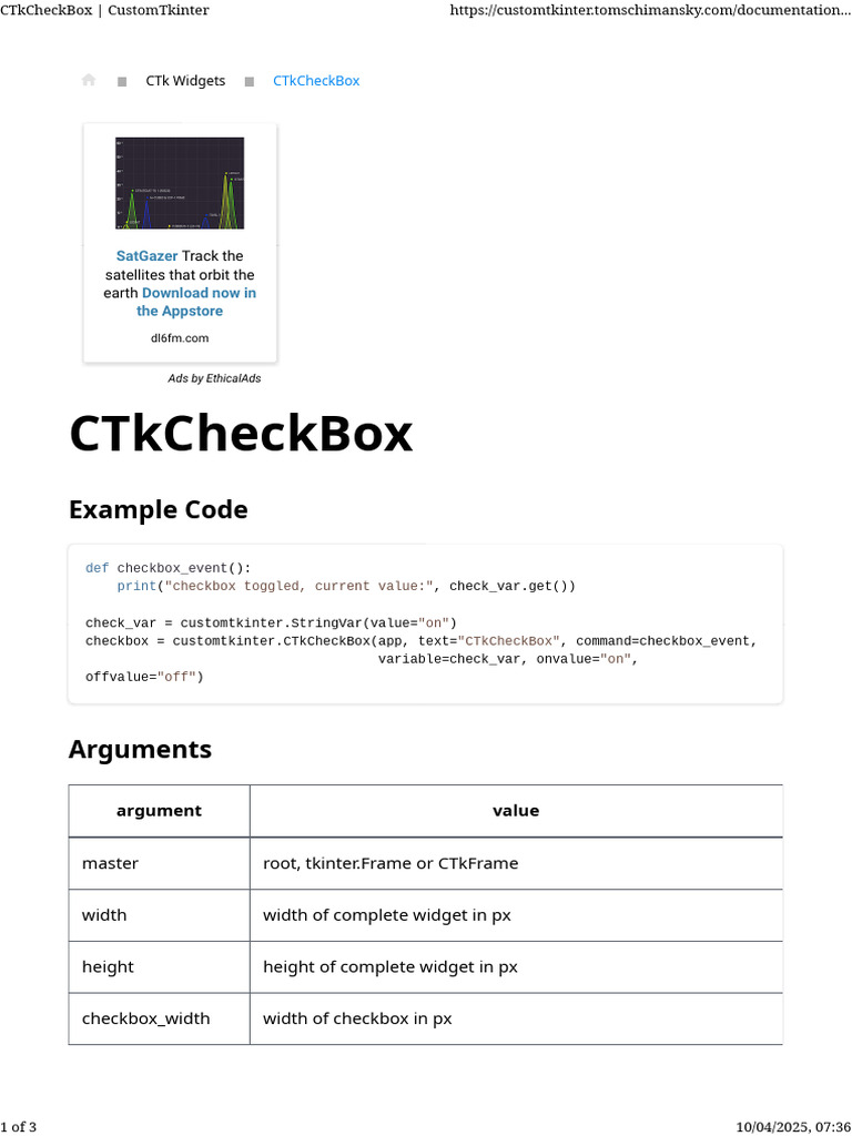 CTkCheckBox _ CustomTkinter | PDF | Computer Programming | Software Engineering