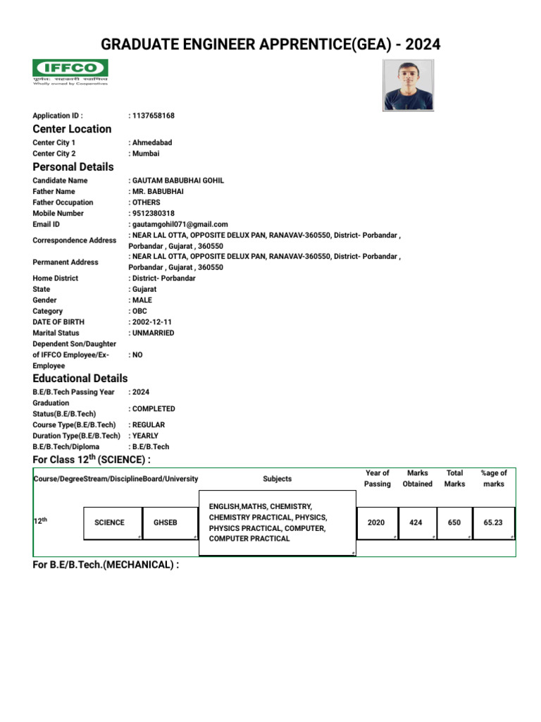 Candidate Report | PDF | Vocational Education | Career And Technical Education