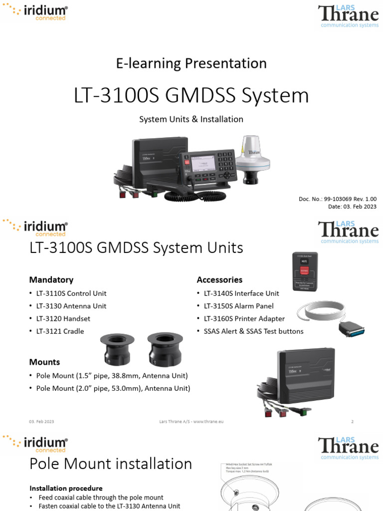 99-103069 - 1.00 E-Learning LT-3100S System Units & Installation | PDF | Coaxial Cable | Radio ...