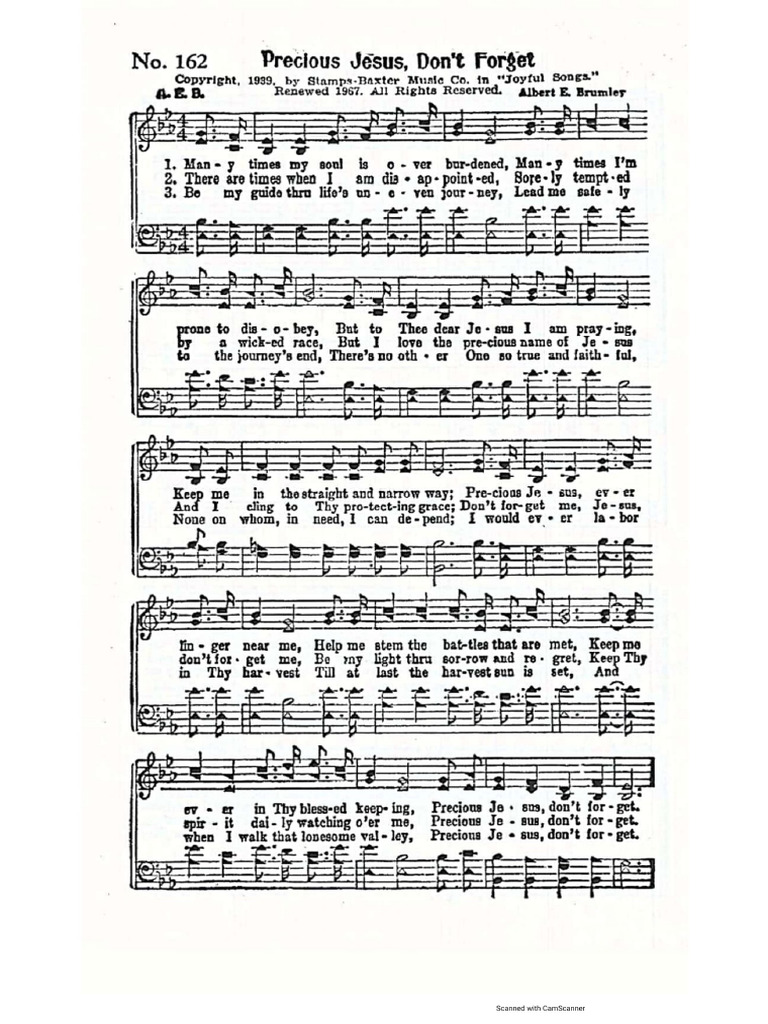 Precious Jesus Don't Forget | PDF