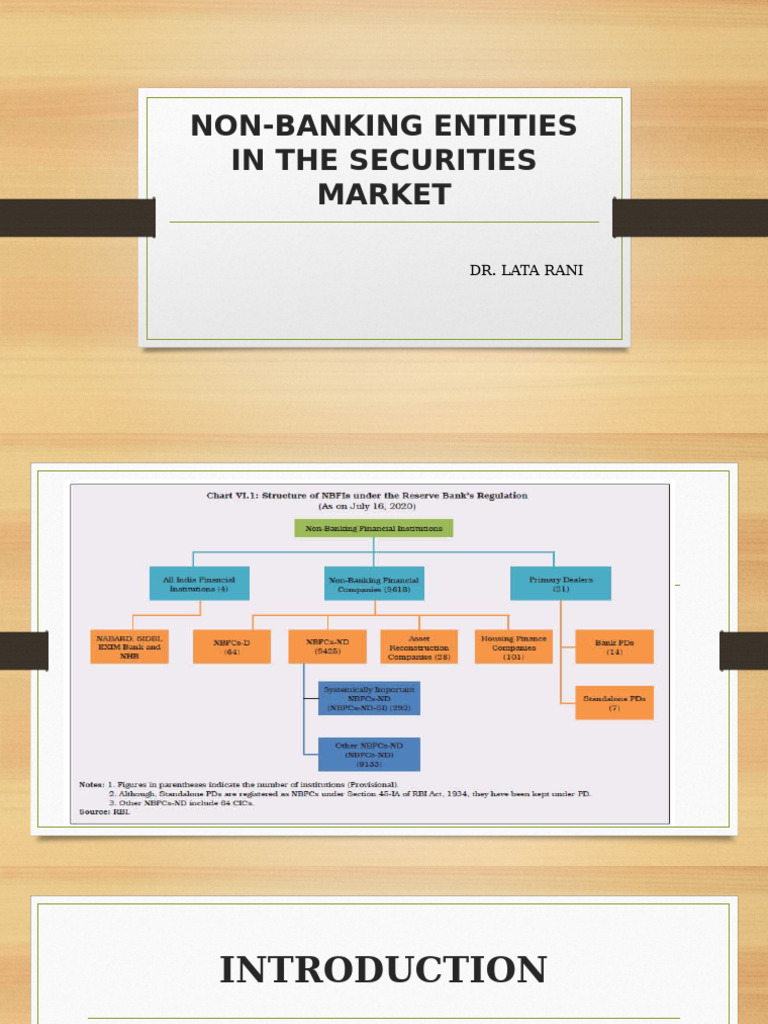 Non-Banking Entities in The Securities Markets | PDF | Loans ...