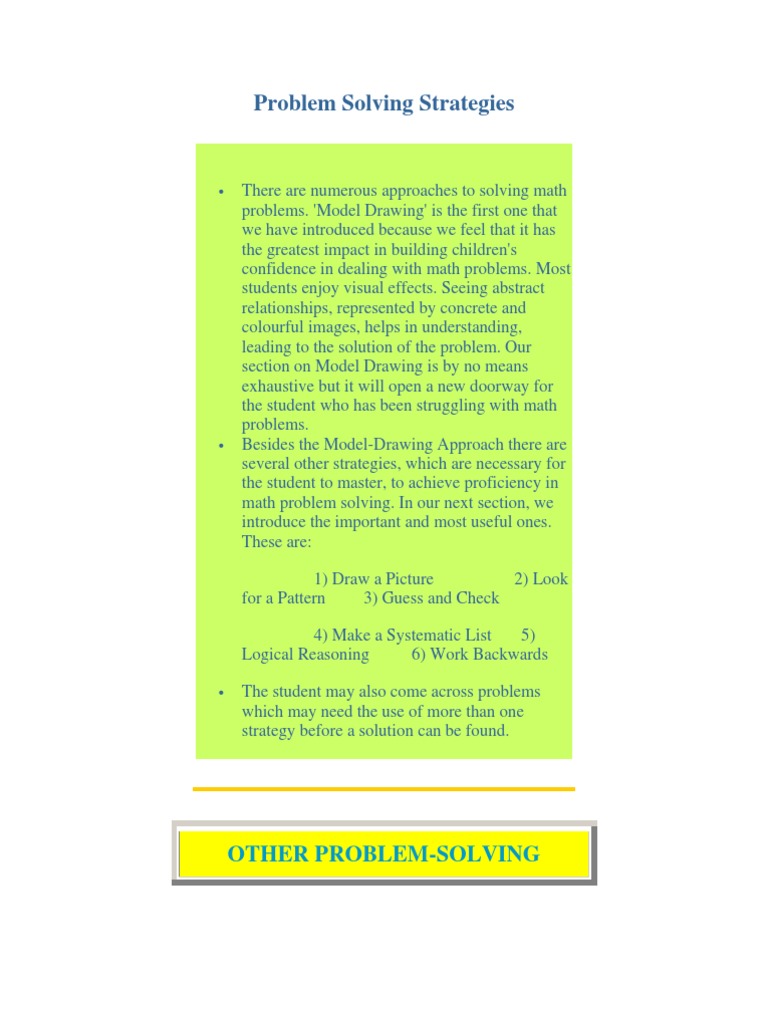 Problem Solving in English | PDF | Teaching Mathematics | Cognition