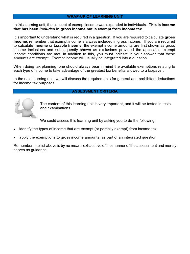 Wrap-Up of Learning Unit 4 and Assessment Criteria | PDF