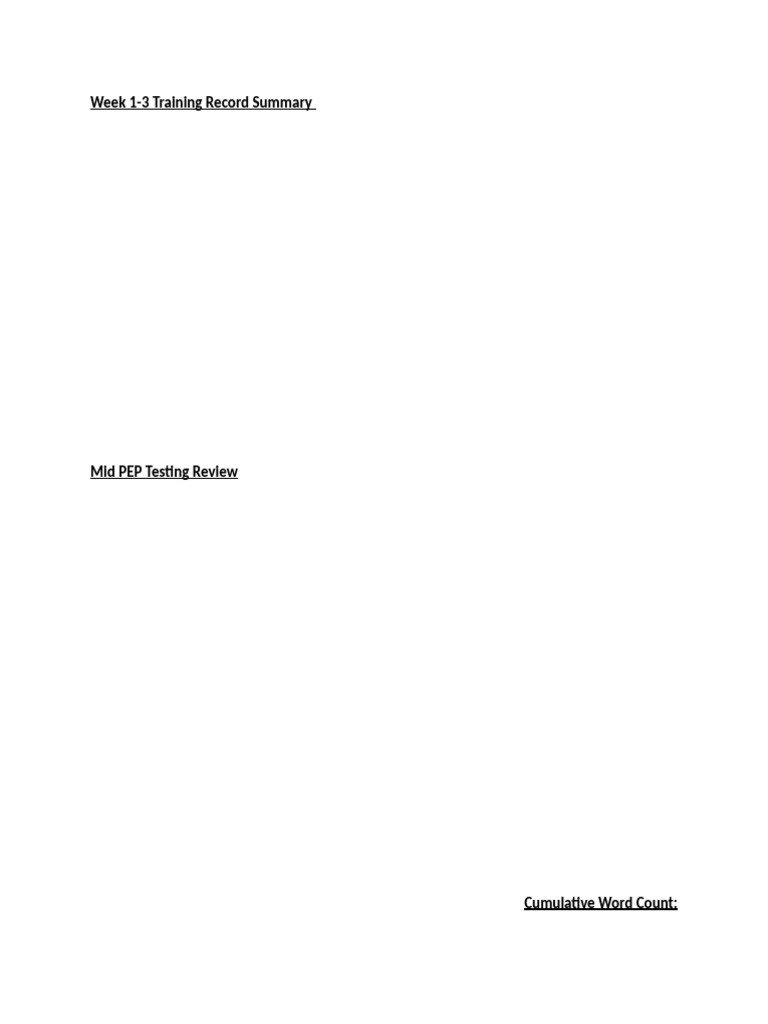 PEP Part 2 Document With Subheadings To Complete | PDF