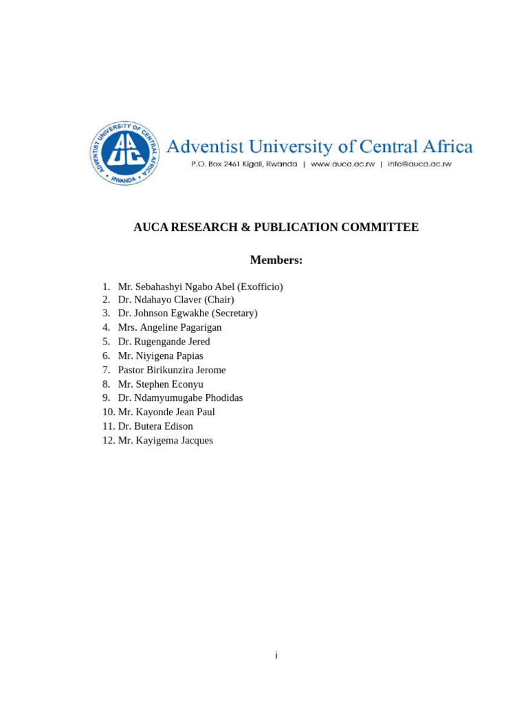 AUCA Research Manual _ Reference to the Course of STudy and Research ...