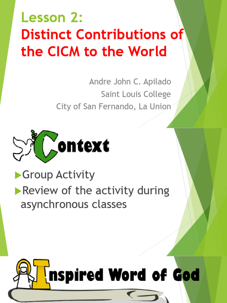 CICM's Missionary Contributions Explained | PDF | Missionary ...