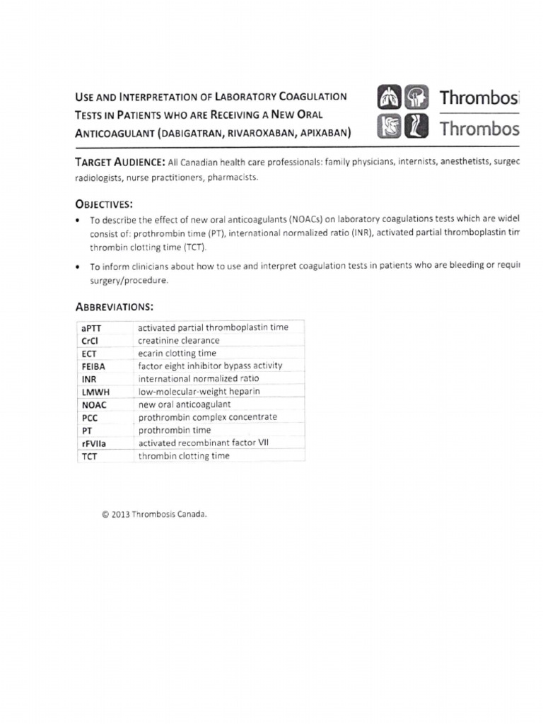 Anticoagulant Thrombosis | PDF