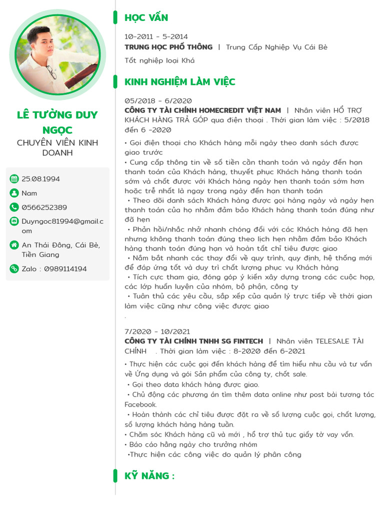 Le Tuong Duy Ngoc Topcv - VN 150822.12223 | PDF