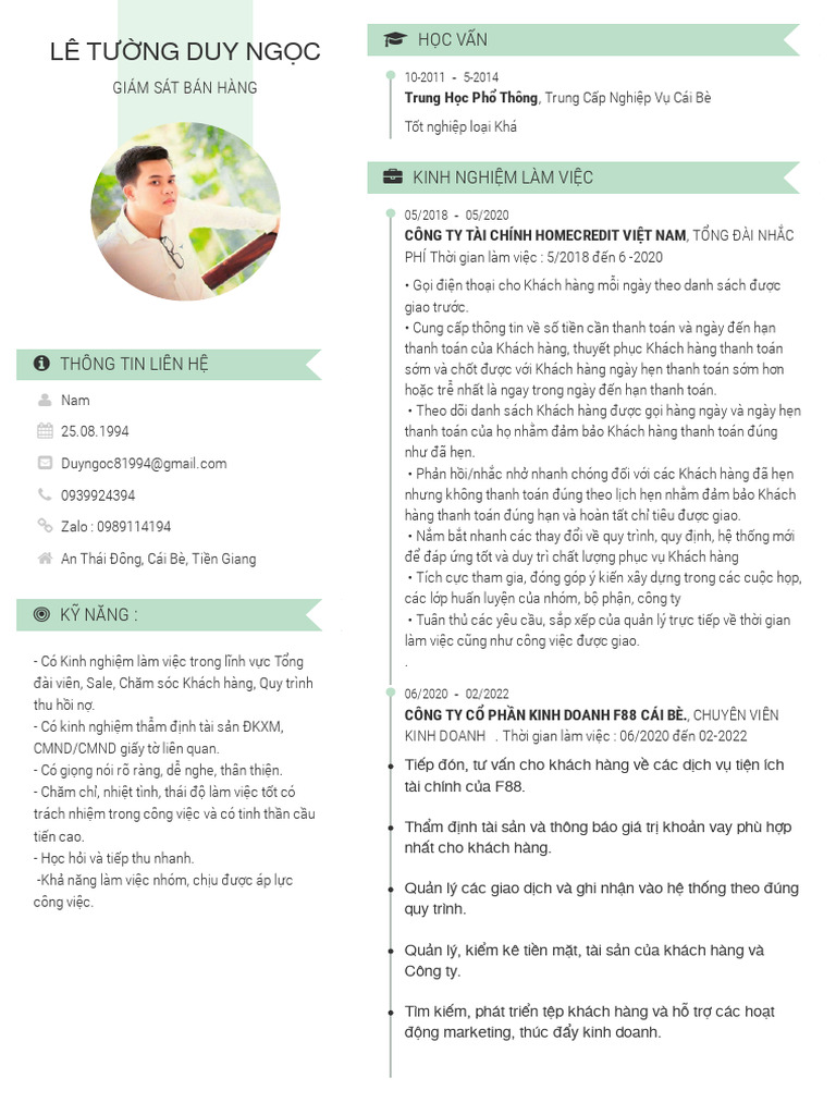 Le Tuong Duy Ngoc Topcv - VN 110423.162954 | PDF