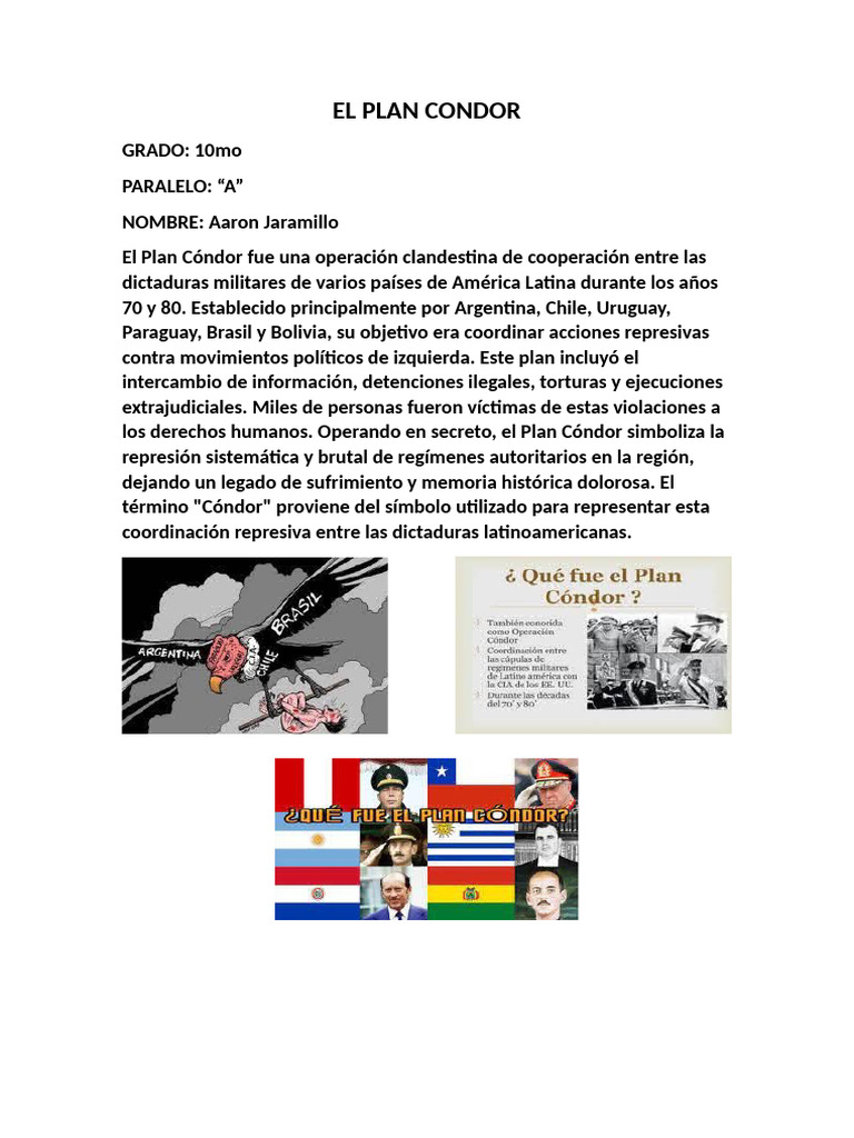 Plan Cóndor: Represión en América Latina | PDF