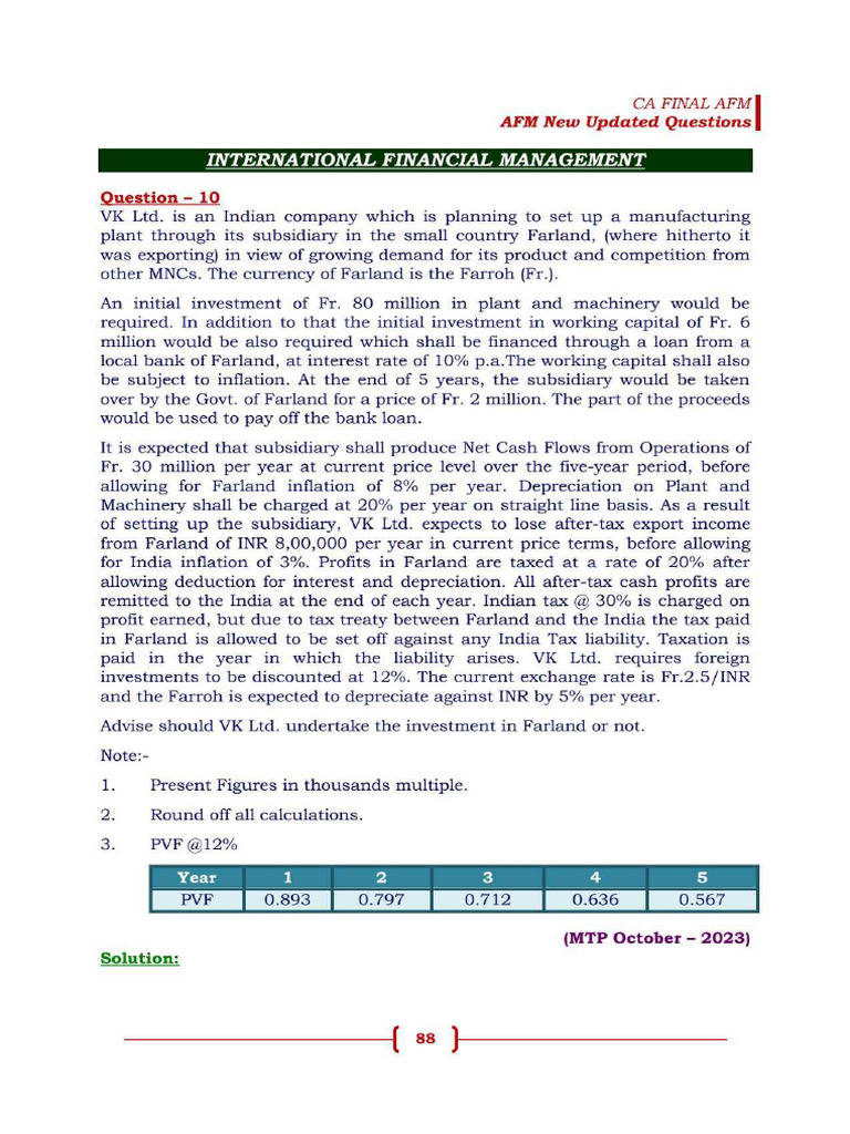 AFM New Updated 2022 - 2023 | PDF