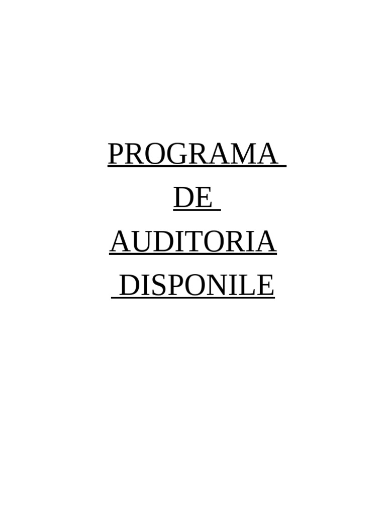 PROGRAMA de Aud | PDF