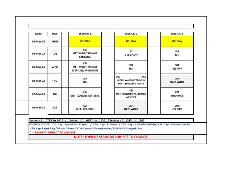 SFU TT - B112-24, B102-25 - 03 MAR To 08 MAR 2025 | PDF