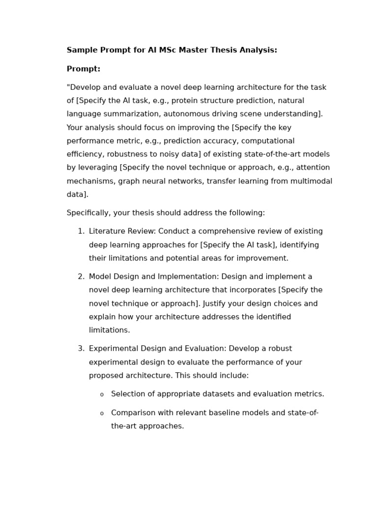 Sample Prompt For AI MSC Master Thesis Analysis | PDF | Security ...