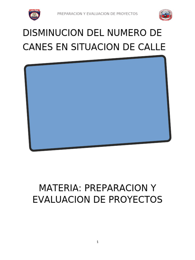 Disminucion Del Numero de Canes en Situacion de Calle Proyecto Final or ...