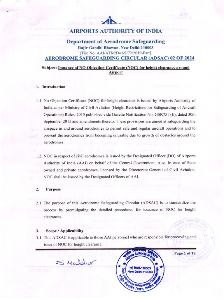 Aerodrome Safeguarding Circular ADSAC 02 of 2024 | PDF | Aviation