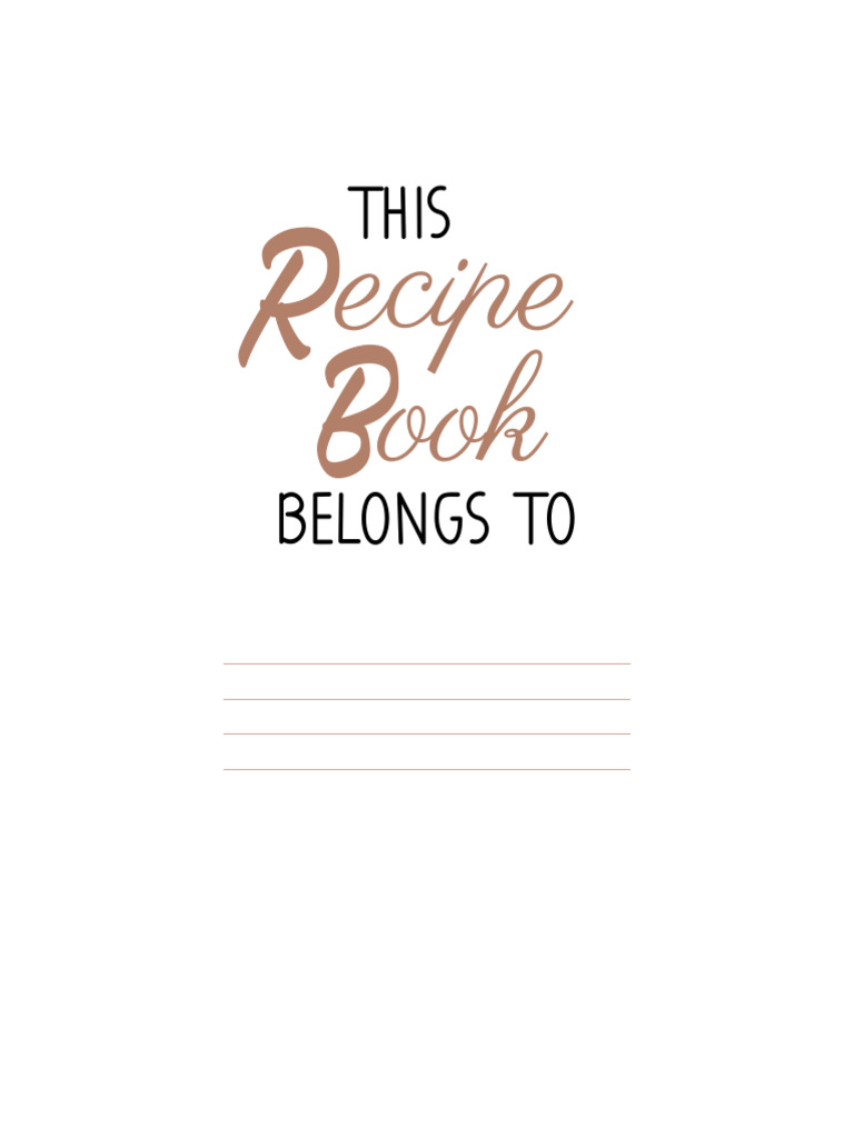 Recipe Book With Journal | PDF